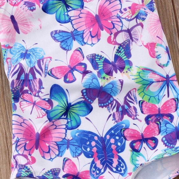 boutique | Swim | Butterfly Ruffle Bow One Piece Swimsuit | Poshmark